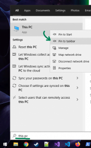 Desktop Shortcut for 'This PC' on Windows 10